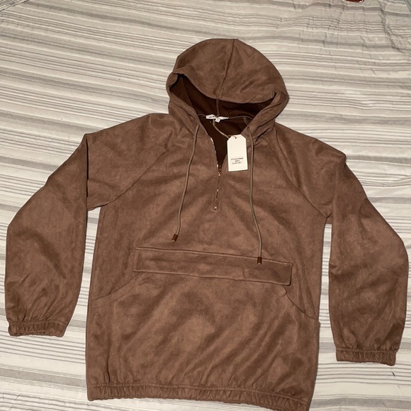 MACARON | Jackets & Coats | Suede Hoodie | Poshmark